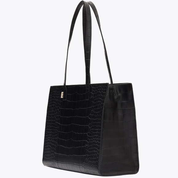 BEIS | Bags | Beis The Work Tote In Black Croc | Poshmark